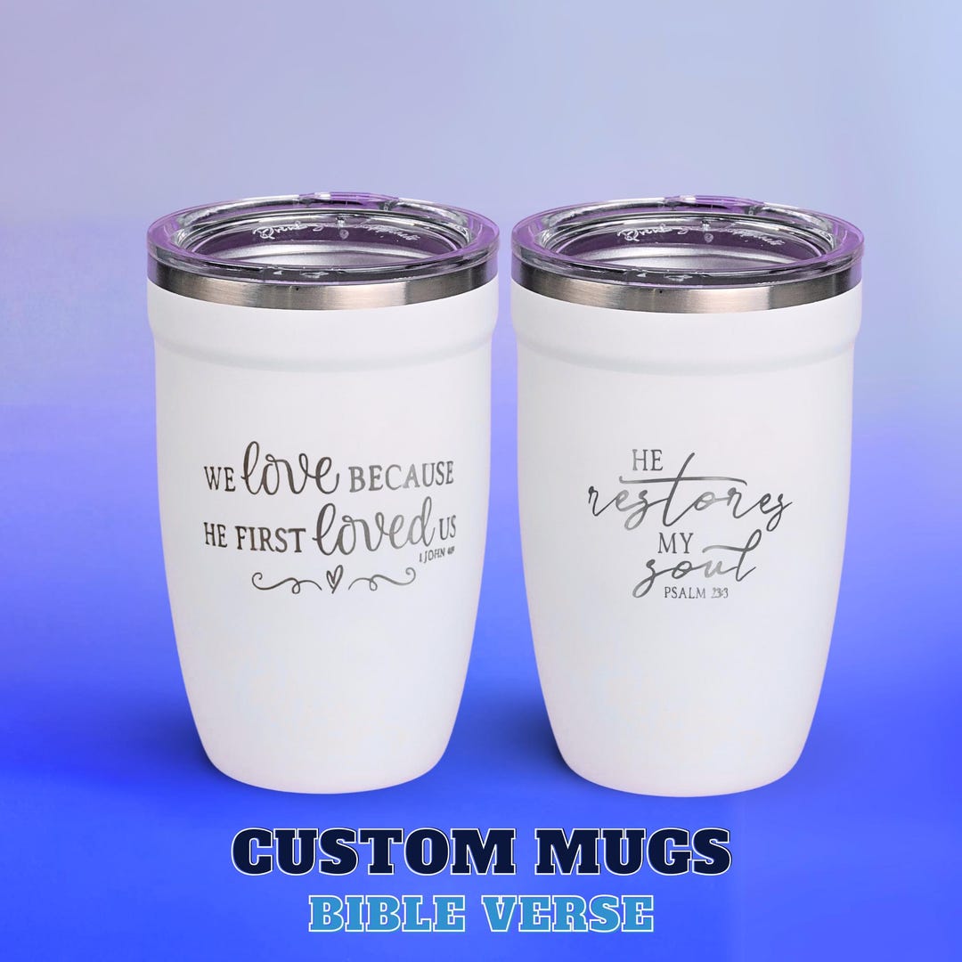 Custom Engraved Tumbler, Bible Verses Engraved Tumbler, Inspirational ...