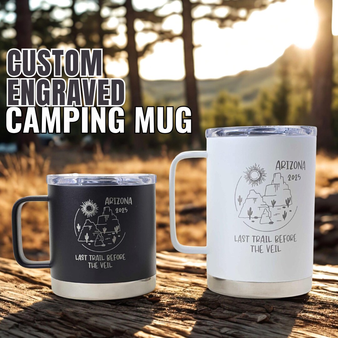Custom Engraved Camping Mug, Personalized Camping Mug, Unique Travel ...