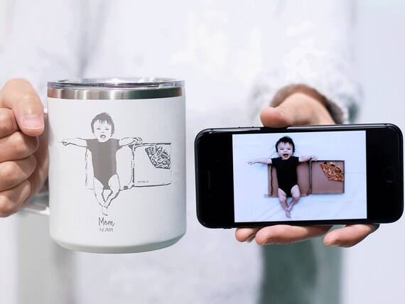 Custom Photo Mug 18oz Personalized Anniversary Gift for | Etsy