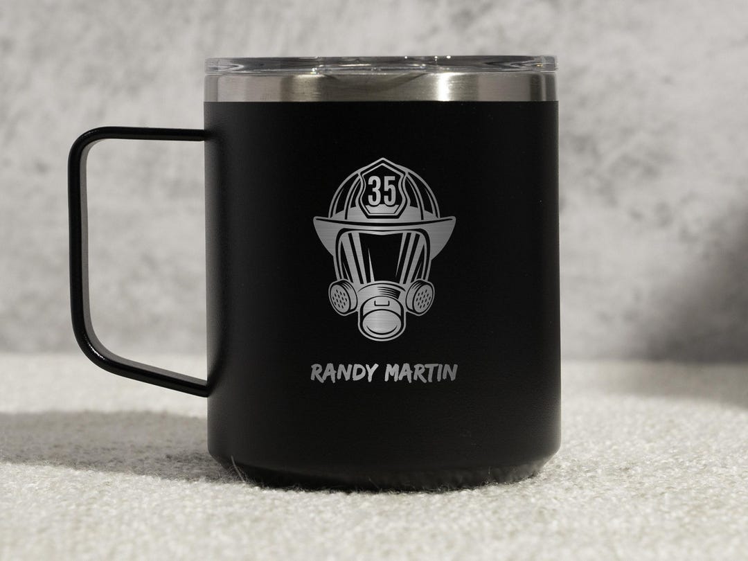 Firefighter Retirement Mug, Laser Engraved Gift, Vacuum Insulated ...