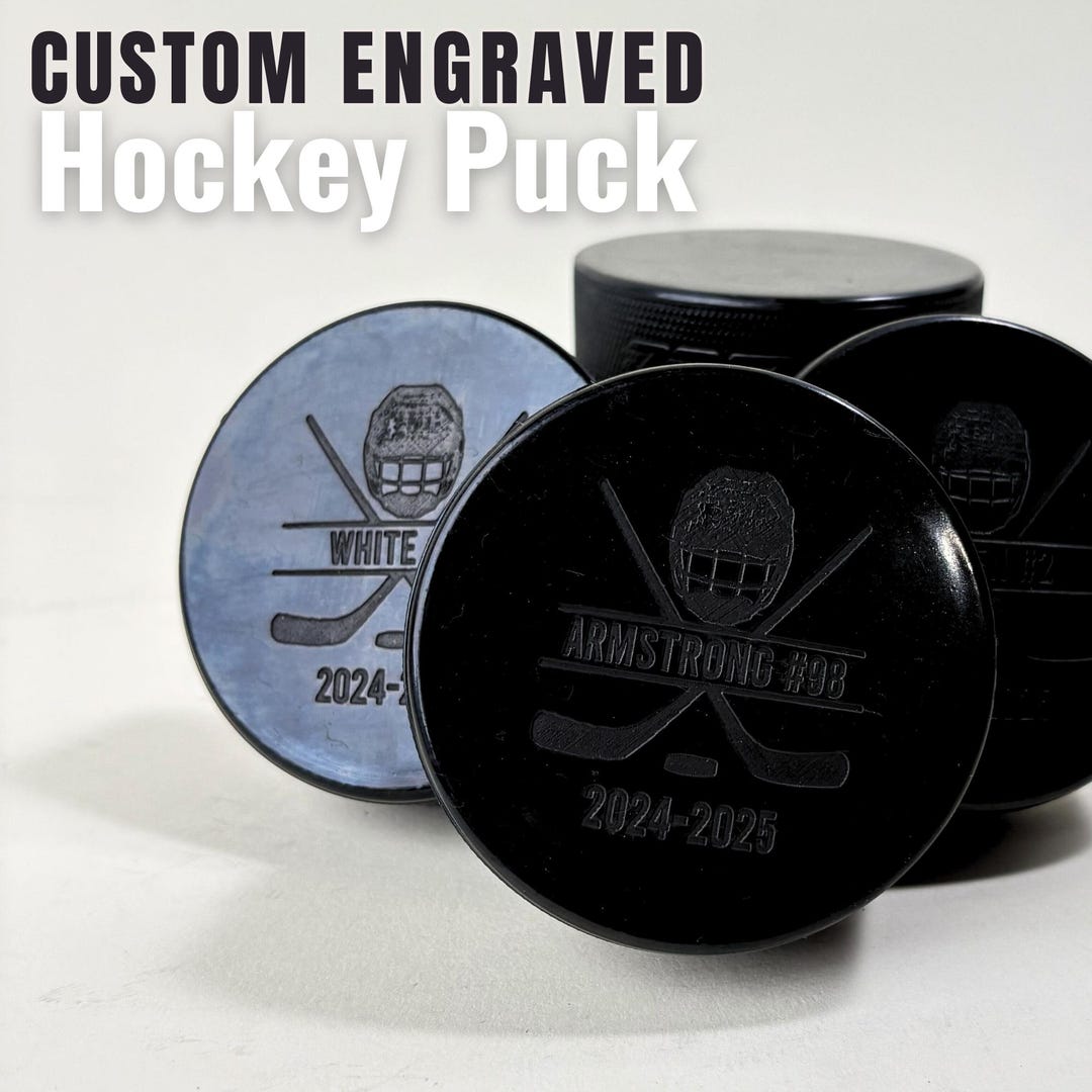 Personalized Hockey Puck, Engraved Team Logo, Custom Coach Gift, Hockey ...