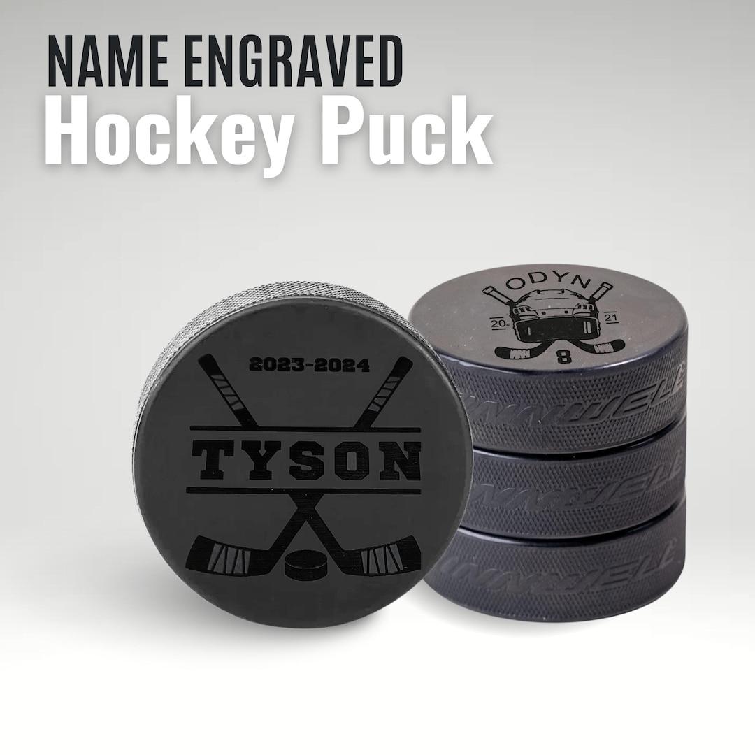 Custom Name Engraved Hockey Puck, Team Logo Gift, Coach Present ...