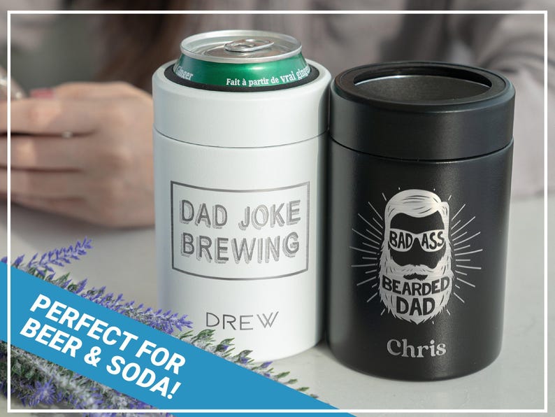 Personalized Can Cooler: New Year Resolution Gift, Engraved Dad Present ...