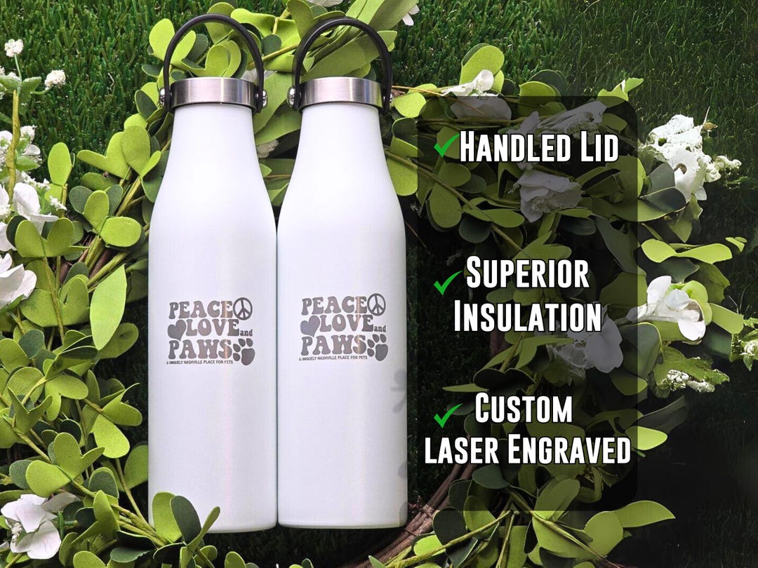 Custom Logo Water Bottle With Handle, Personalized Laser Engraved Water ...