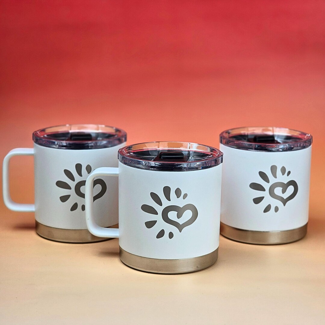 Camping Becher mit individuellem Logo, personalisierter Reisebecher ...