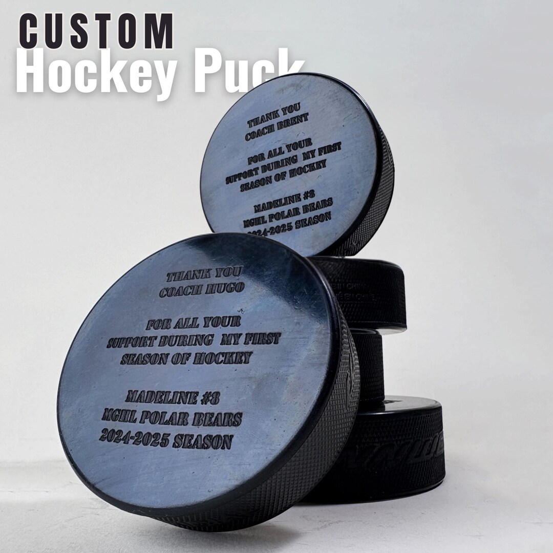 Custom Engraved Hockey Puck, Team Logo, Custom Coach Gift, Hockey ...