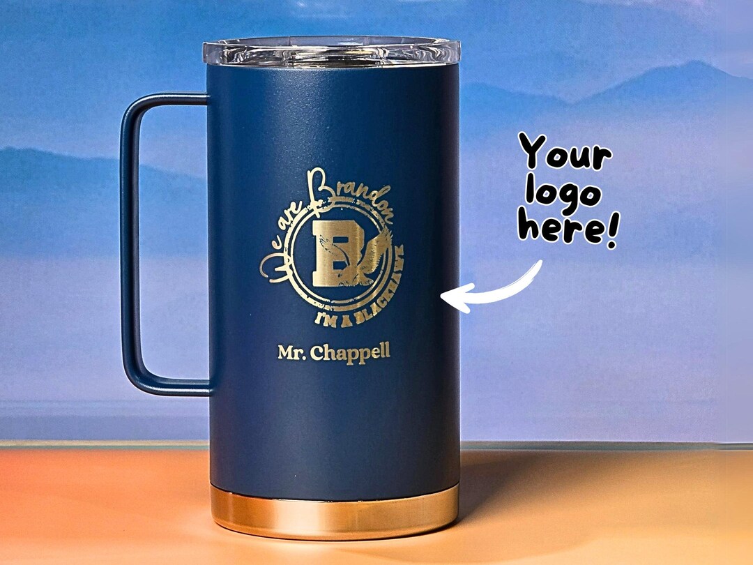 Employee Appreciation Mug: Custom Logo Engraving, Corporate Gift - Etsy