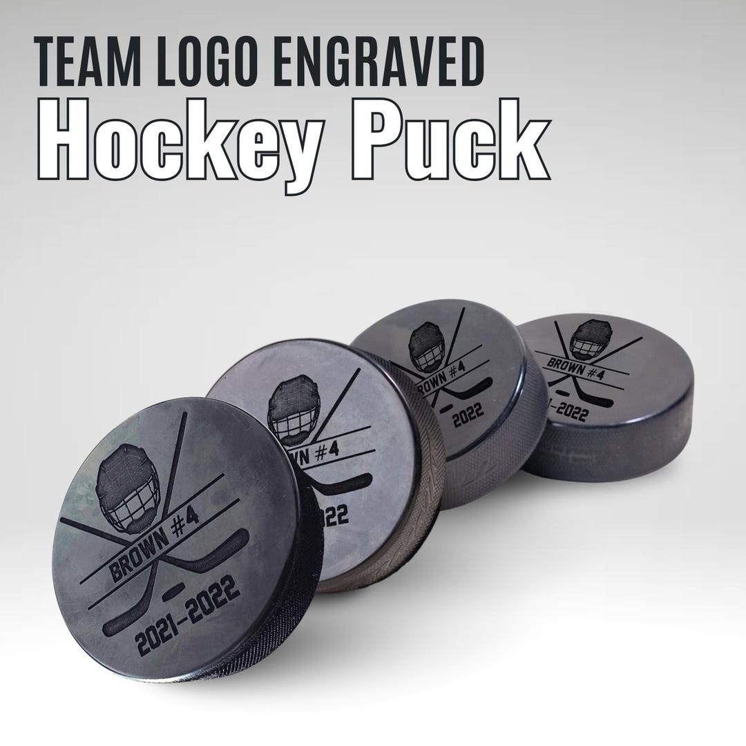 Personalized Hockey Puck, Engraved Team Logo (coach or Player Name) - Etsy