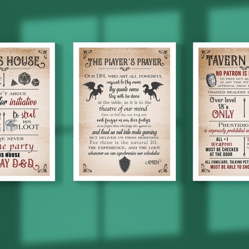 Dice Heroes Art Print Dungeons and Dragons Poster Dnd Dice - Etsy
