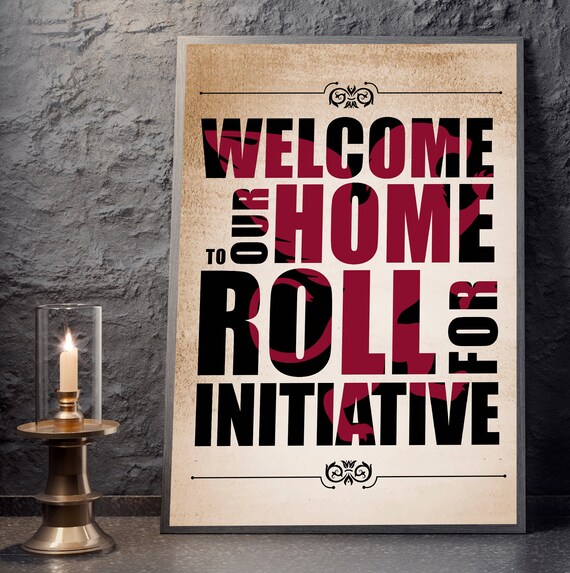 Roll for Initiative. D&D Poster Photography Photo & Imaging Paper Craft ...