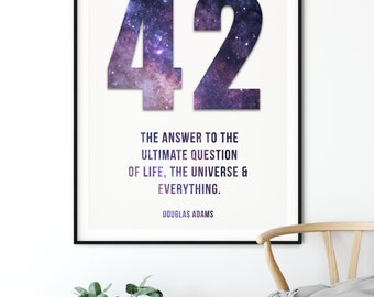 The Hitchhiker's Guide to the Galaxy Print 42 - Etsy