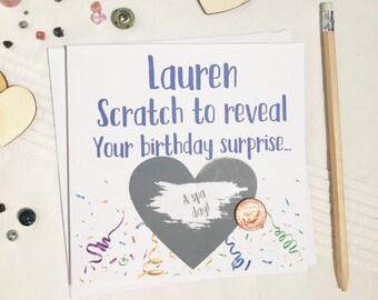 Scratch off Birthday Card - Etsy