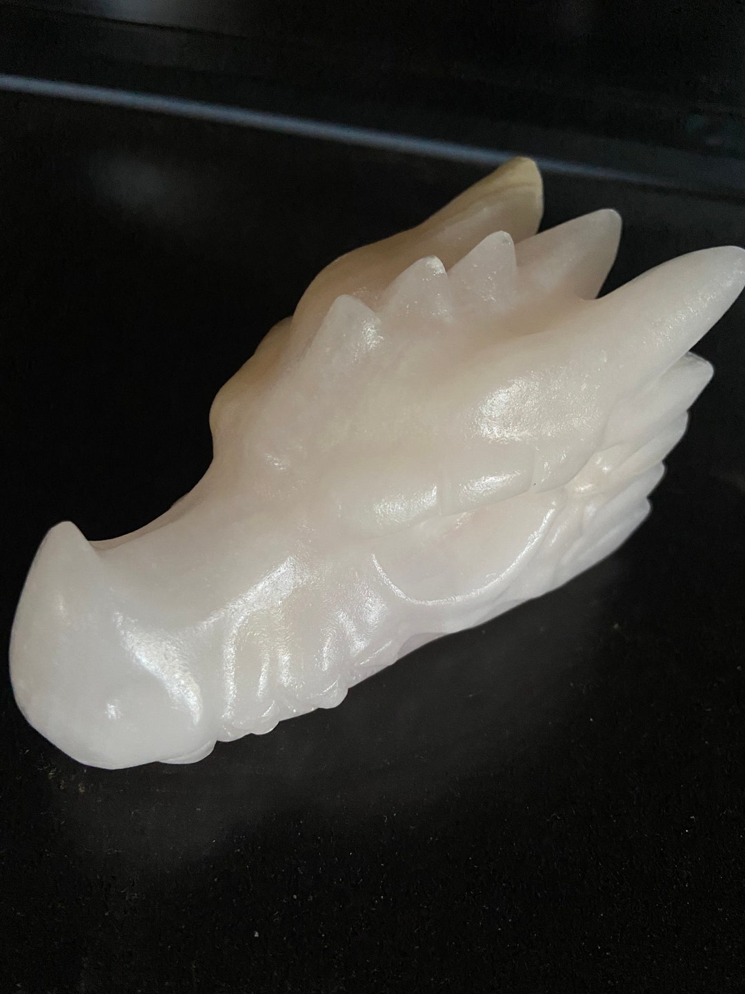 Rose Quartz Dragon Head - Etsy