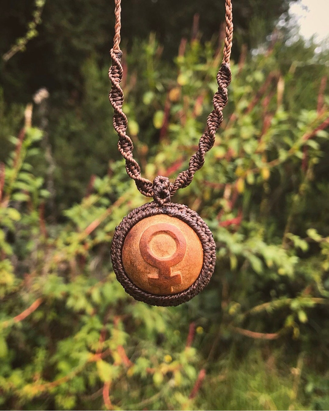 Female Venus Macrame Necklace - Etsy