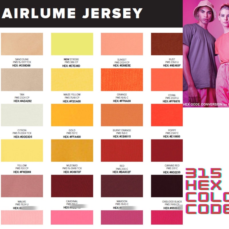 Hex Code for Shirts - Etsy