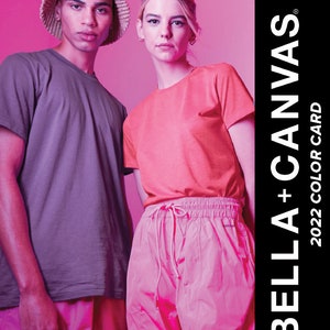 HEX Color Codes for All of Bella Canvas 3001 Shirts Color Card PMS to ...