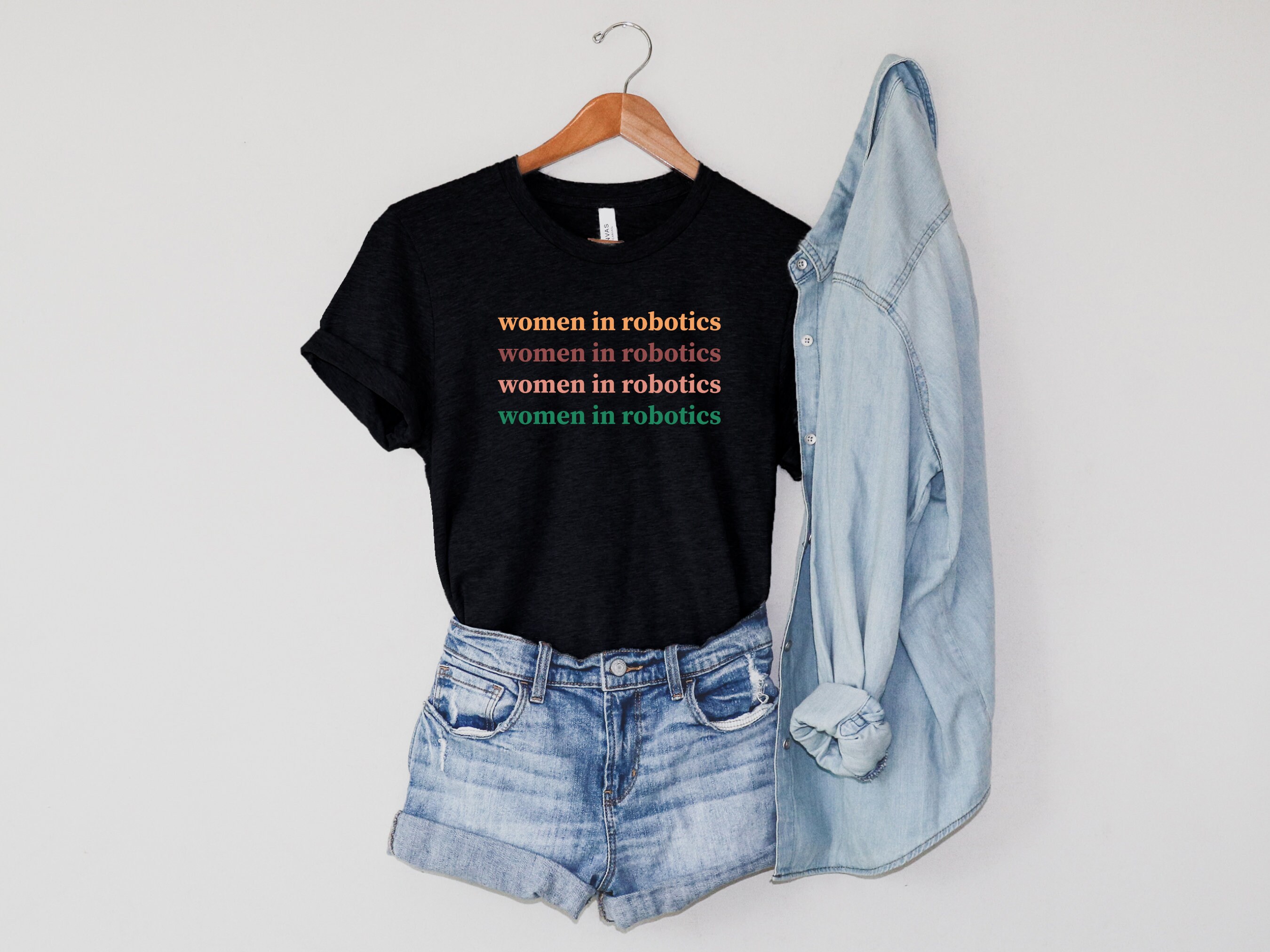 Women in Robotics Retro Design Shirt for Females in Robotics Industry ...