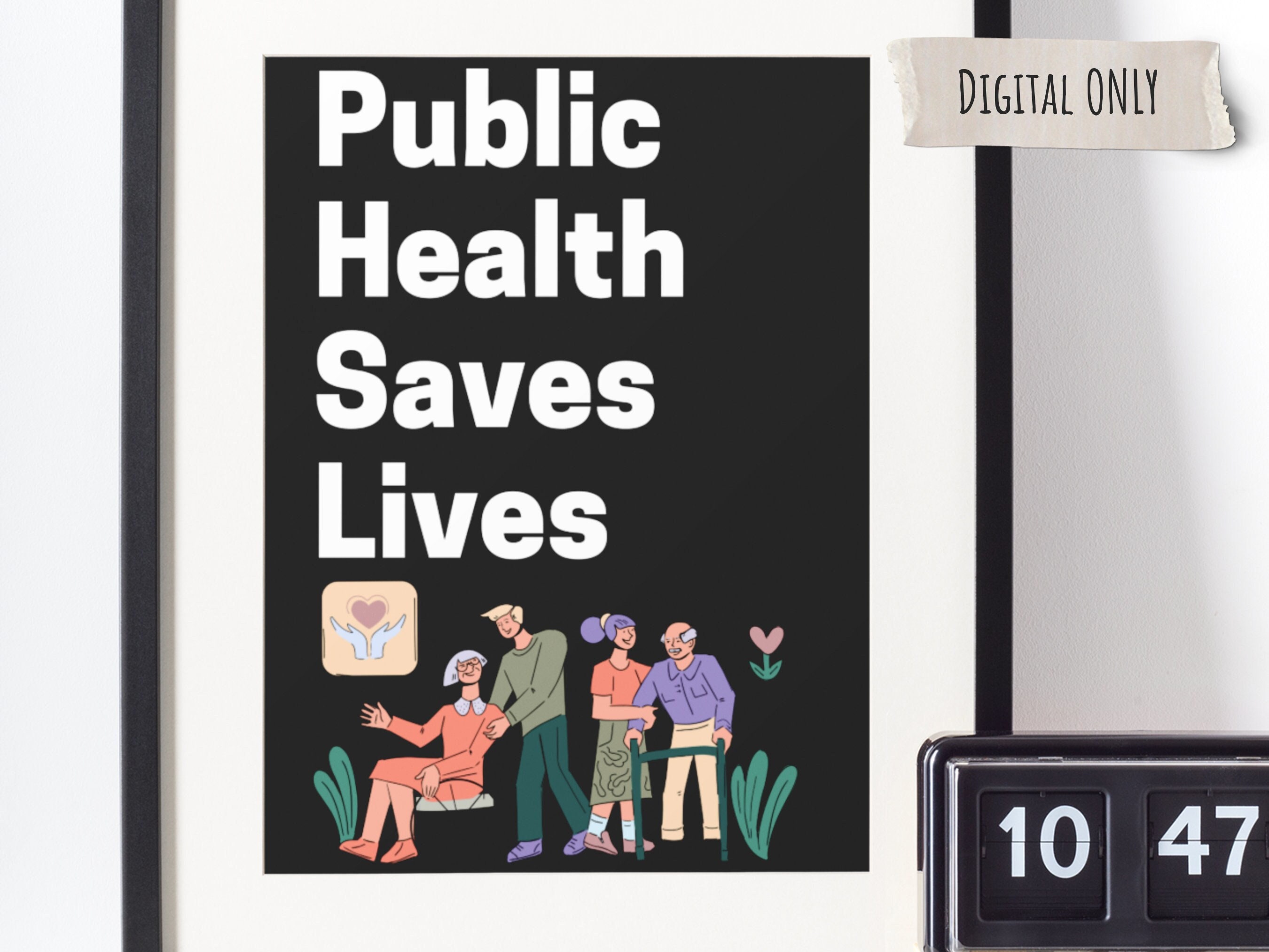 Public Health Saves Lives Poster Art Print for Public Health Office ...