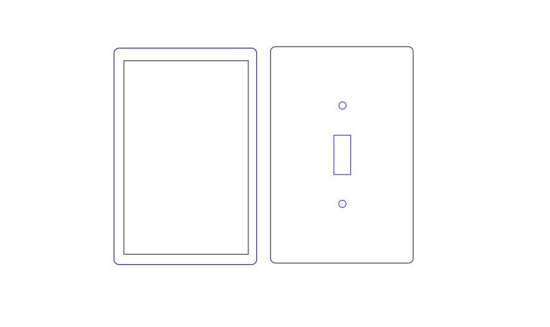 Light Switch Cover Laser Cutting Template SVG File - Etsy