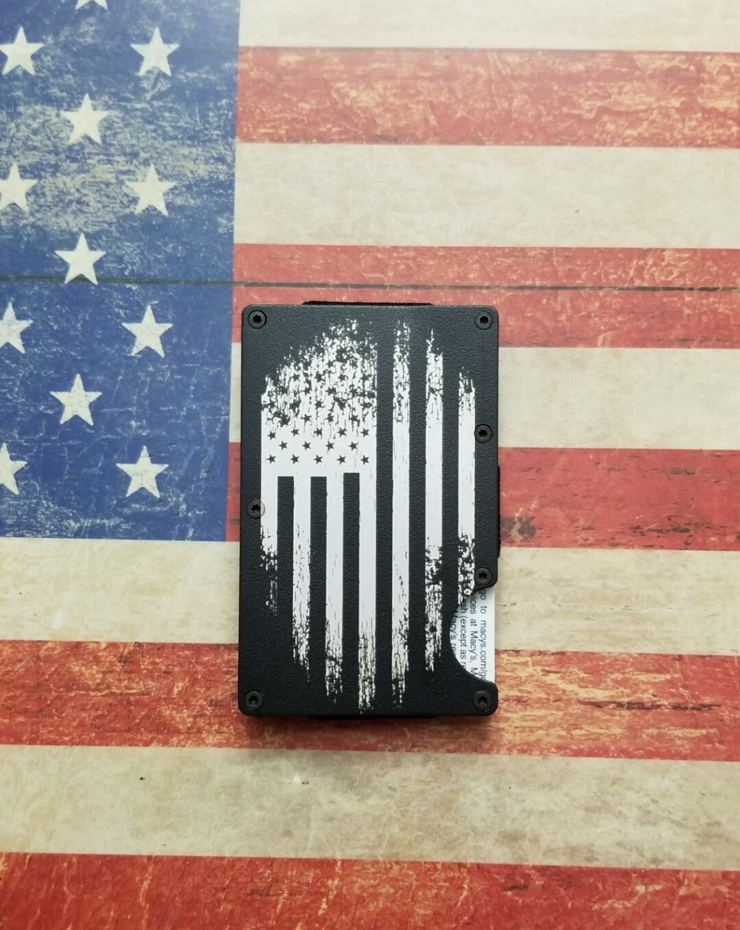American Flag Laser Engraved RFID Wallet - Etsy