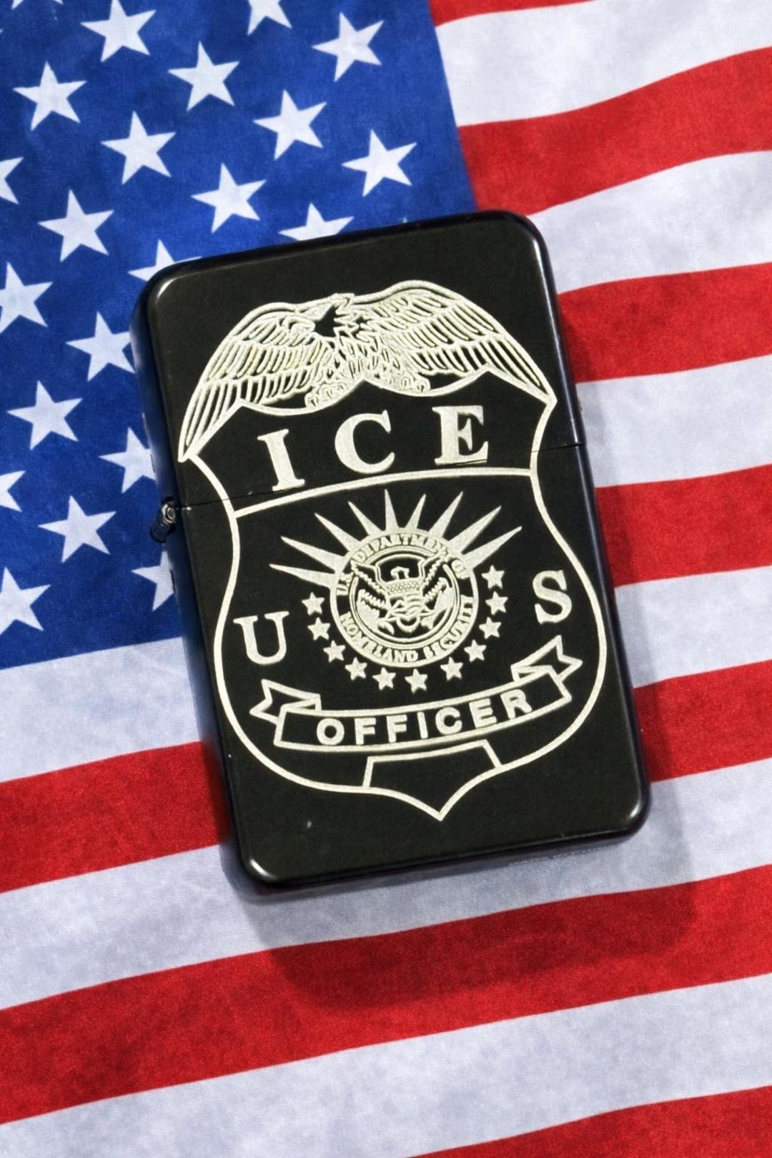 ICE Immigration and Customs Enforcement Badge Engraved Lighter - Etsy