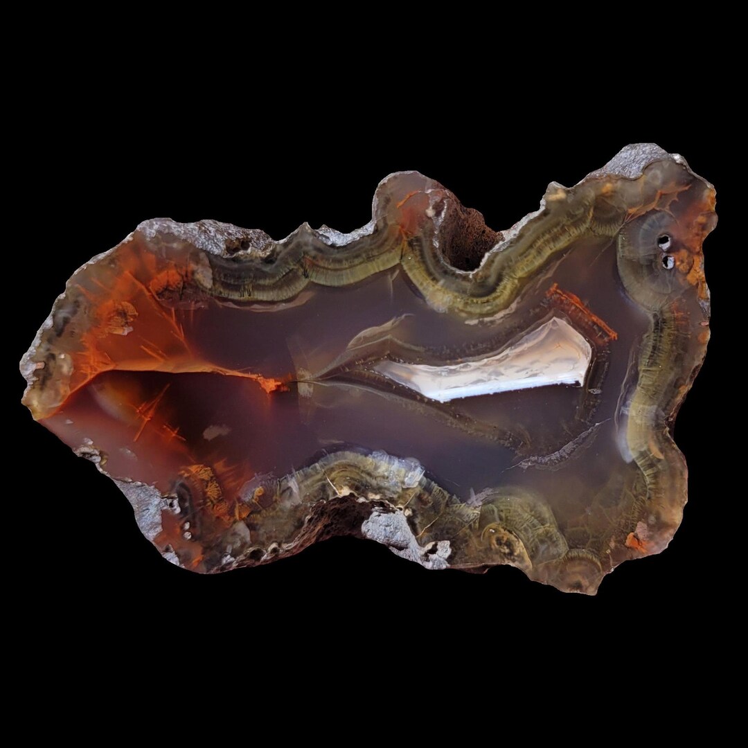 Turkish Agate Thunderegg Core Polished Display Piece - Etsy
