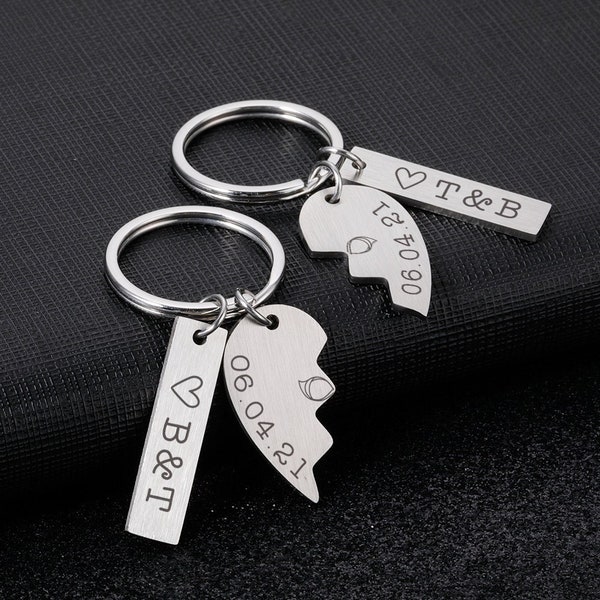 Half Heart Keychain - Etsy