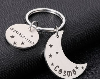 Dog Moon Name Tag - Etsy