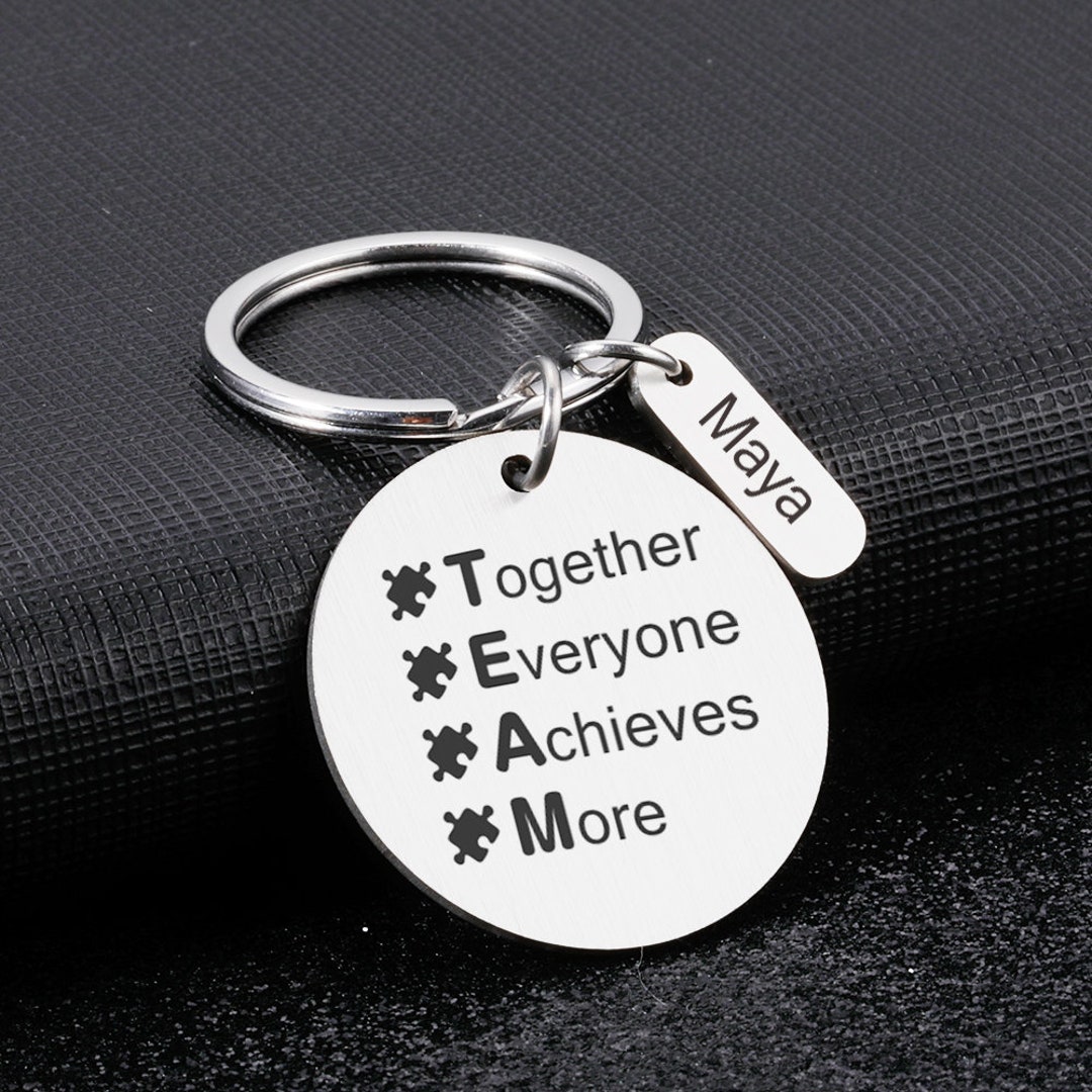 Team Keepsake Keychain Together Everyone Achieves More - Etsy