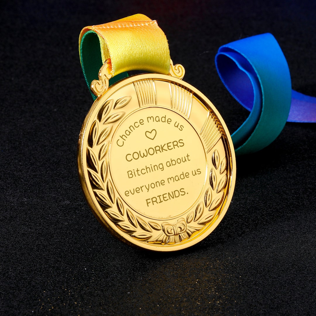 Medal Award Customcolleague Appreciation Giftfunny Coworker - Etsy