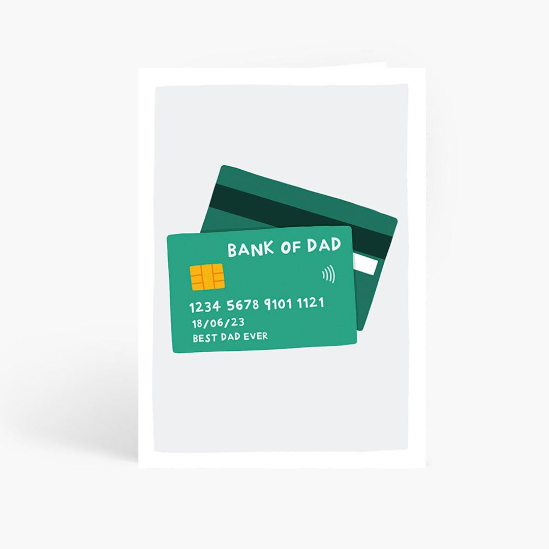 Bank of Dad, Dad Birthday Card, Funny Father's Day Card, Dad Card ...