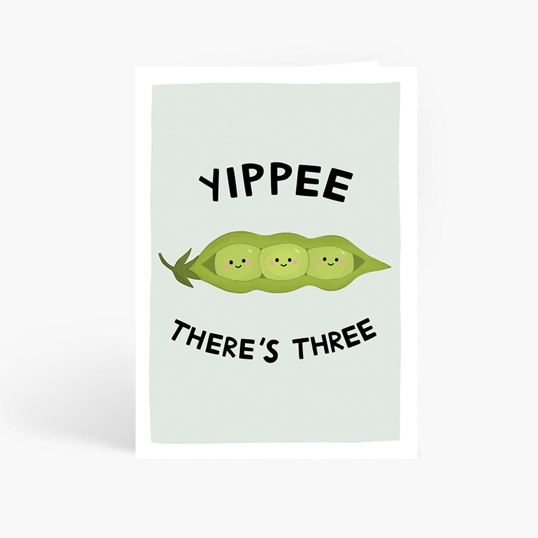 Yippee There's Three, Triplets Card, New Babies Card, Congratulations ...
