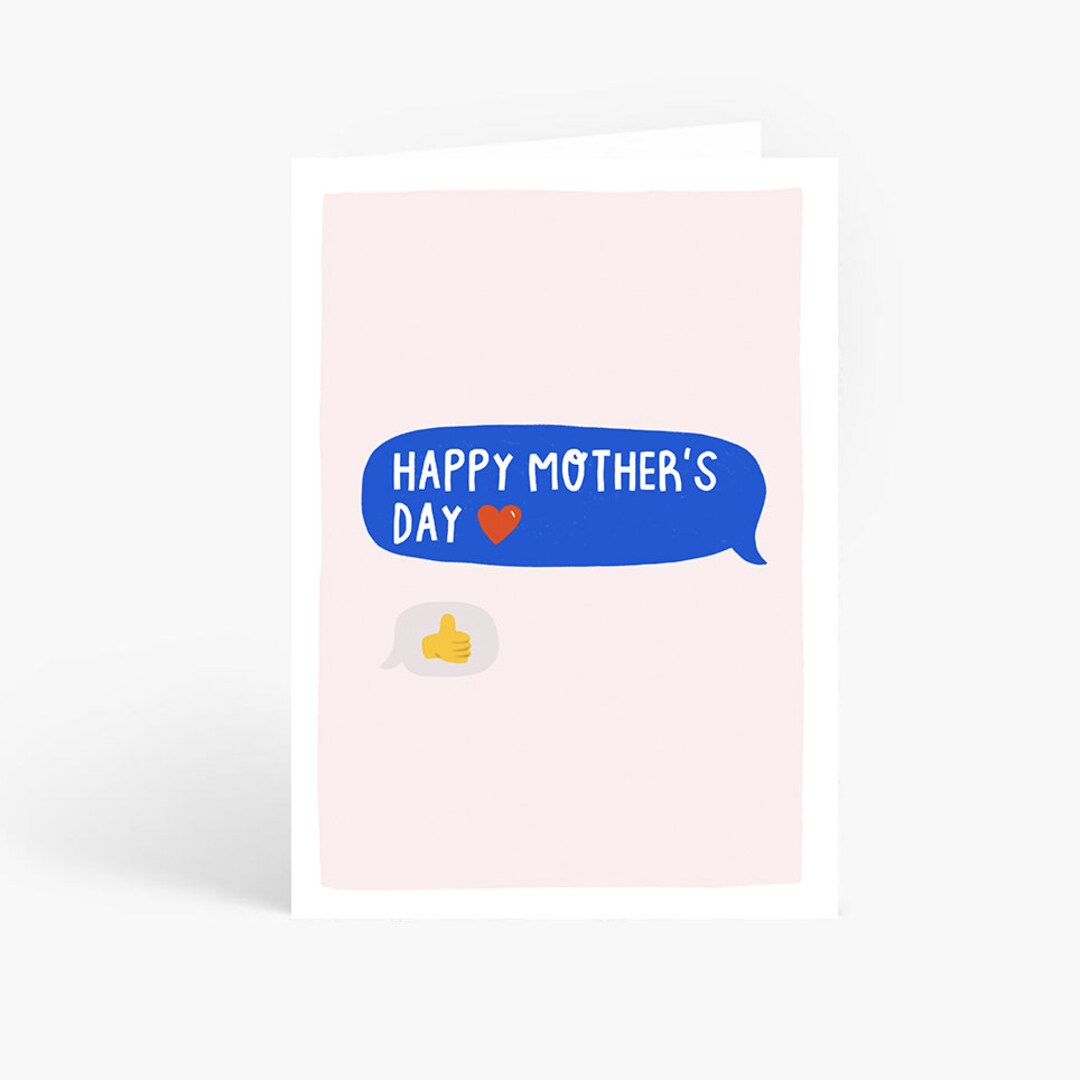 Happy Mother's Day Thumbs up Card, Funny Mother's Day Card, Mum Text ...