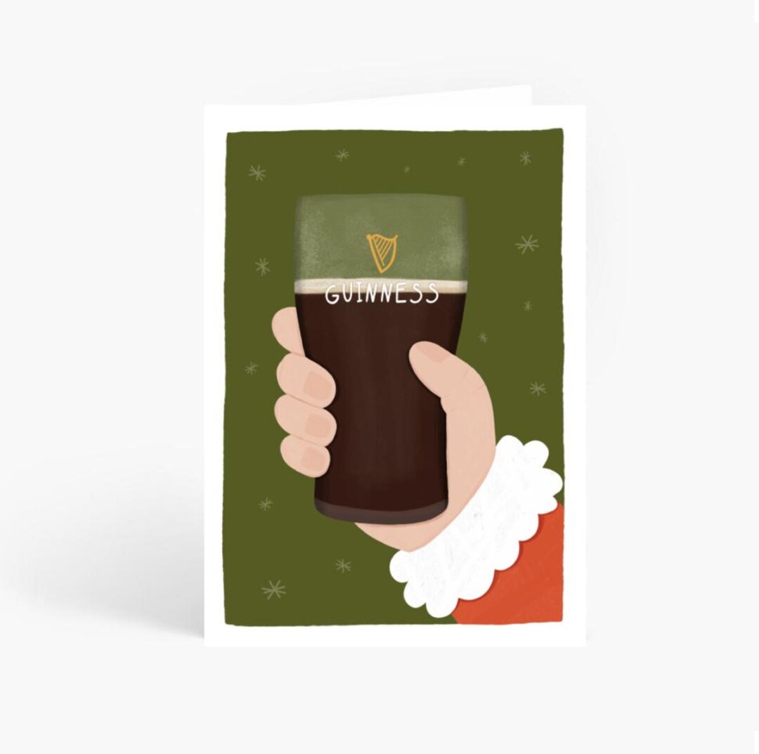 Split the G Santa Guinness Card, Split the G Christmas Card, Funny ...