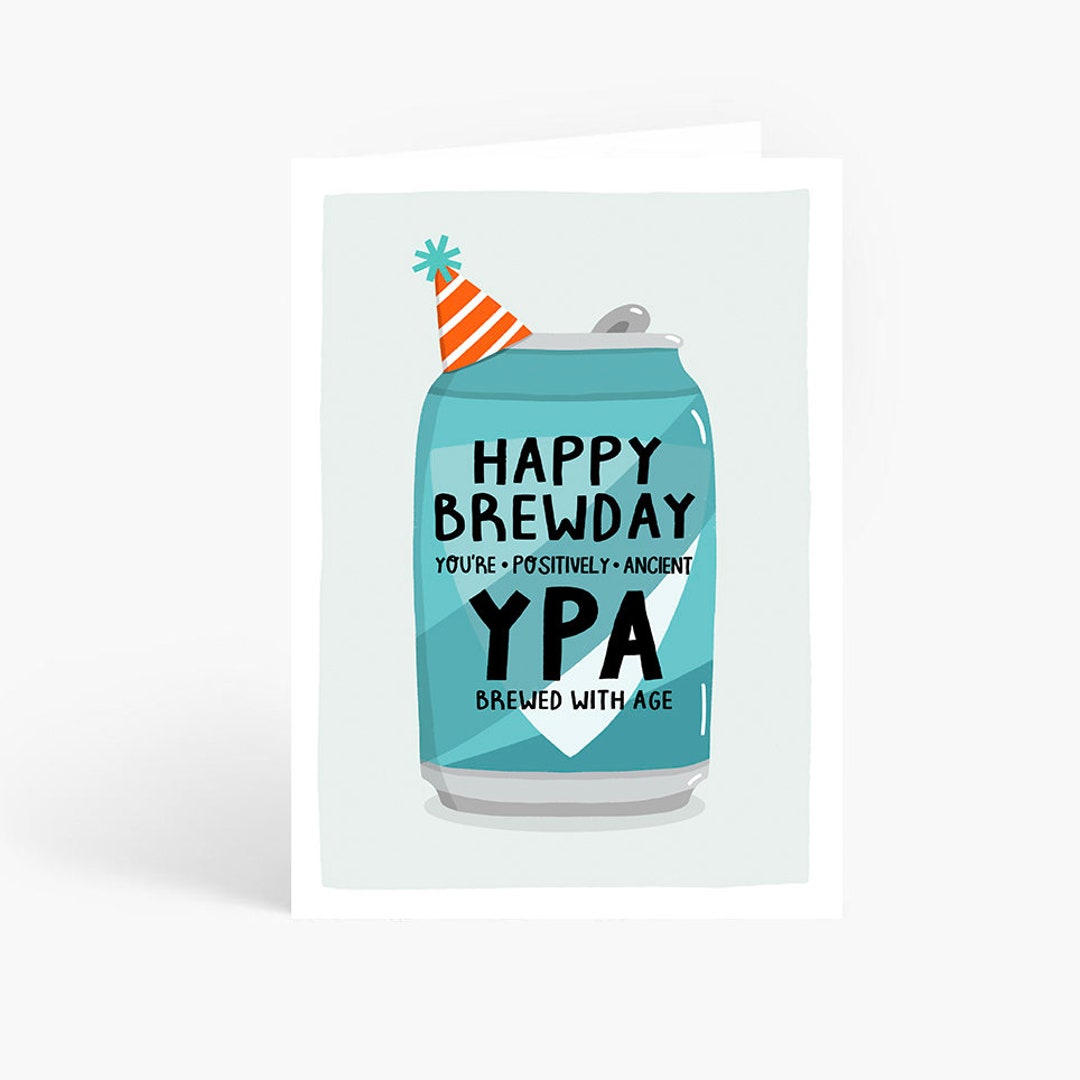 Happy Brewday Card, Funny IPA Beer Birthday Card, Craft Beer Birthday ...