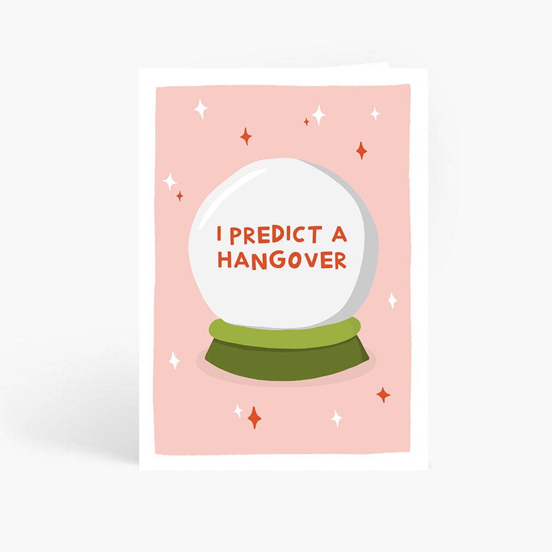 I Predict A Hangover Card, Funny Birthday Card, Birthday Card for Her ...