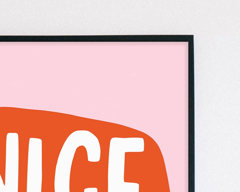 Nice Bum Bathroom Print Funny Print Quote Print Pink & Red - Etsy