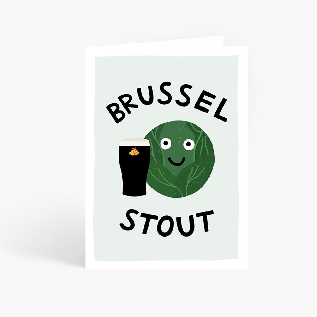 Brussel Stout Funny Brussel Sprout Illustration Guinness - Etsy Ireland