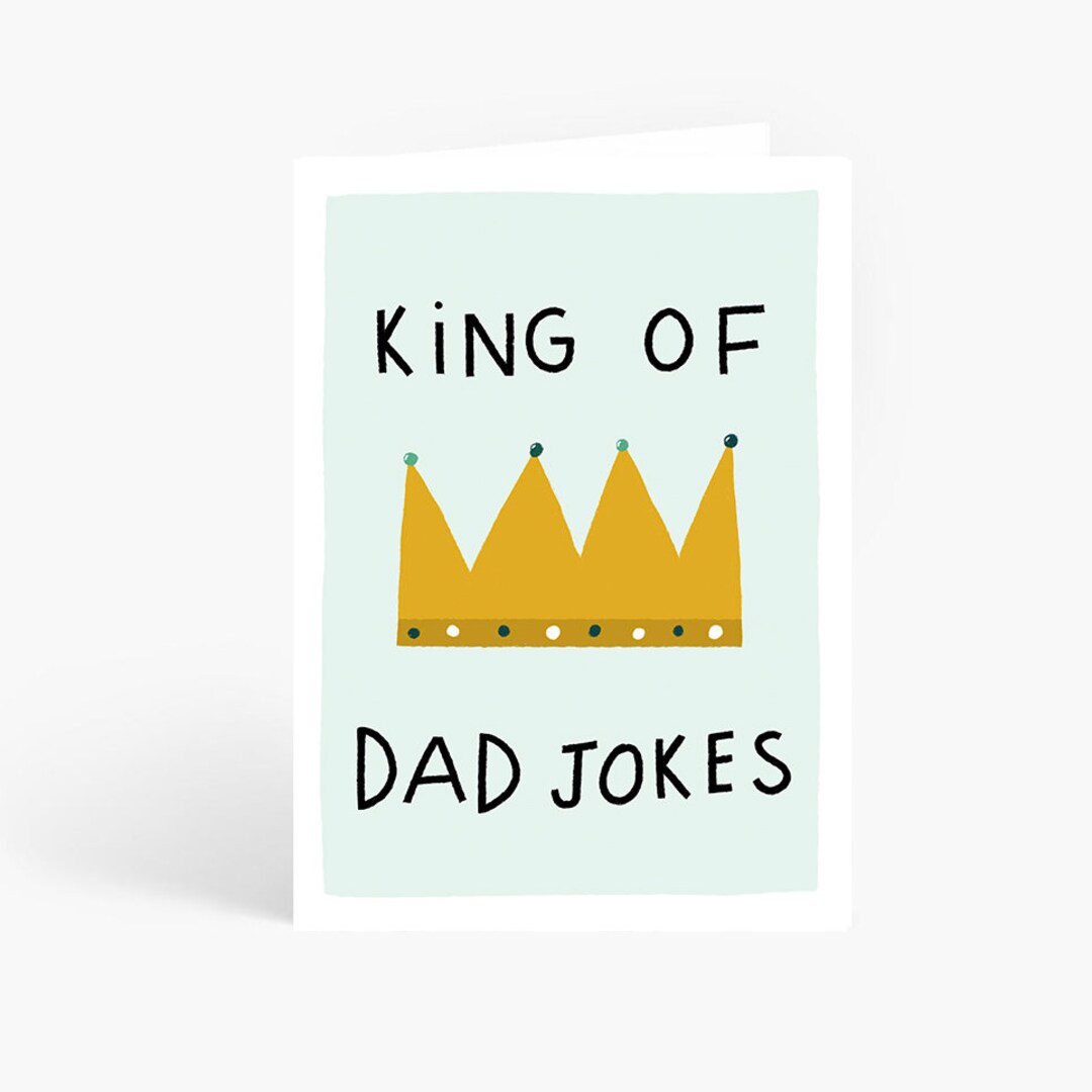 King of Dad Jokes, Father's Day Card, Dad Birthday Card, Funny Dad Card ...