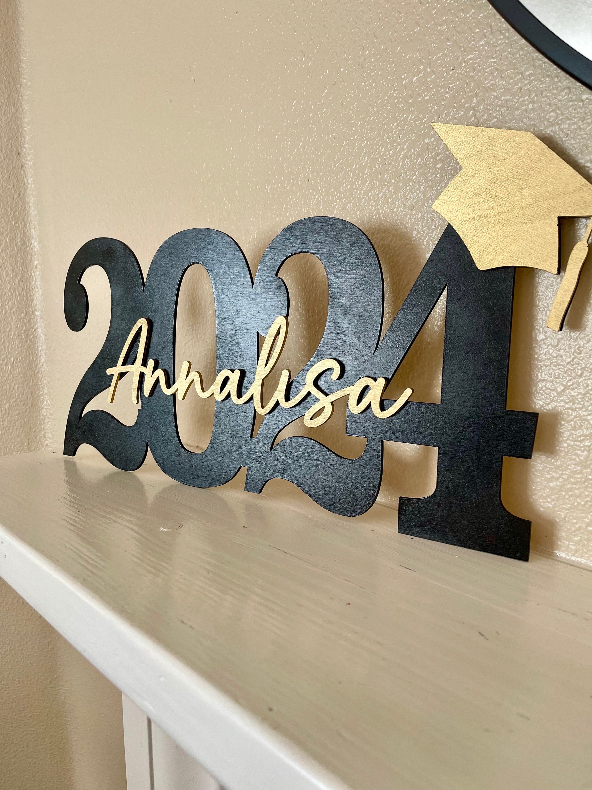 Class of 2024 Graduation Sign Customized Wood Grad Sign Grad Party ...