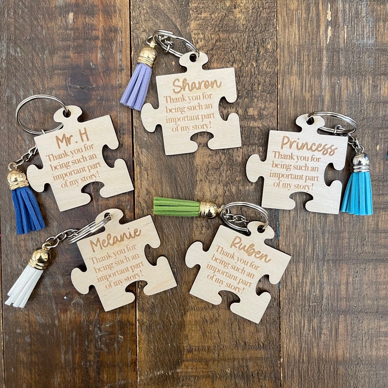 Puzzle Keychain - Etsy