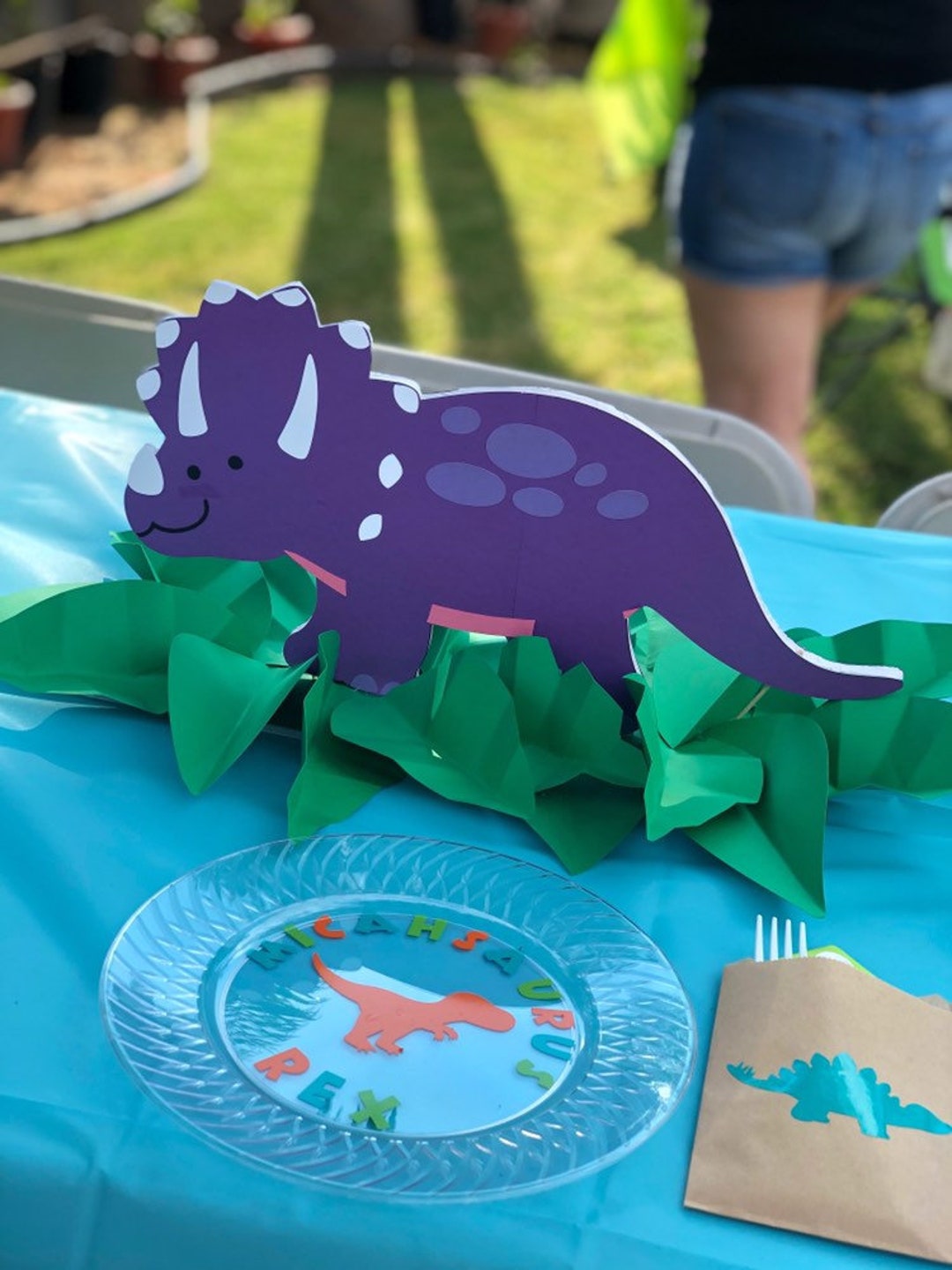 Dinosaur Centerpieces Happy Dinosaur Birthday Dinosaur Decorations - Etsy