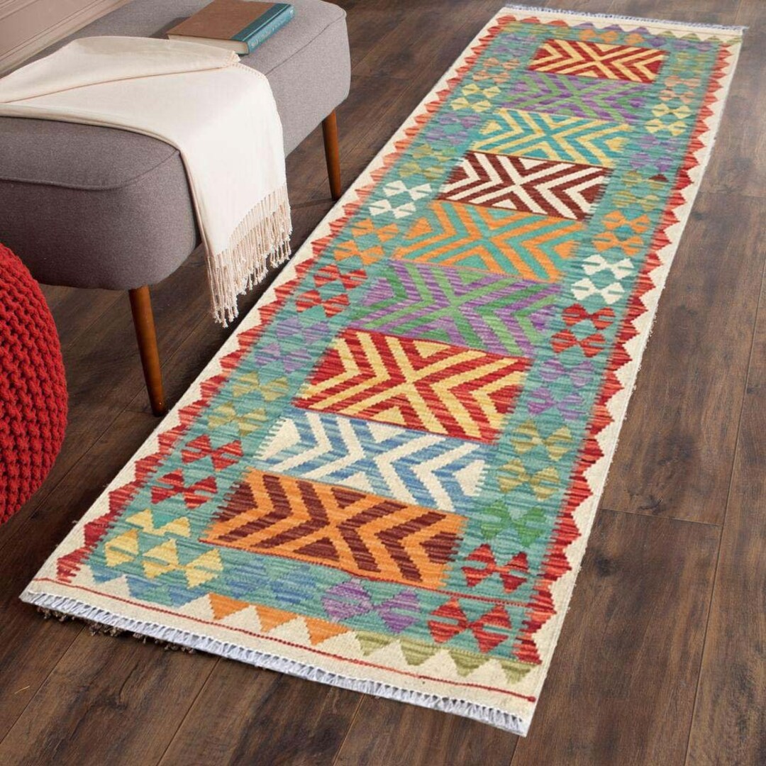 7x3 Afghan Runner Kilim Turkish Kilim Afghan Rug Handwoven Kilim Runner ...