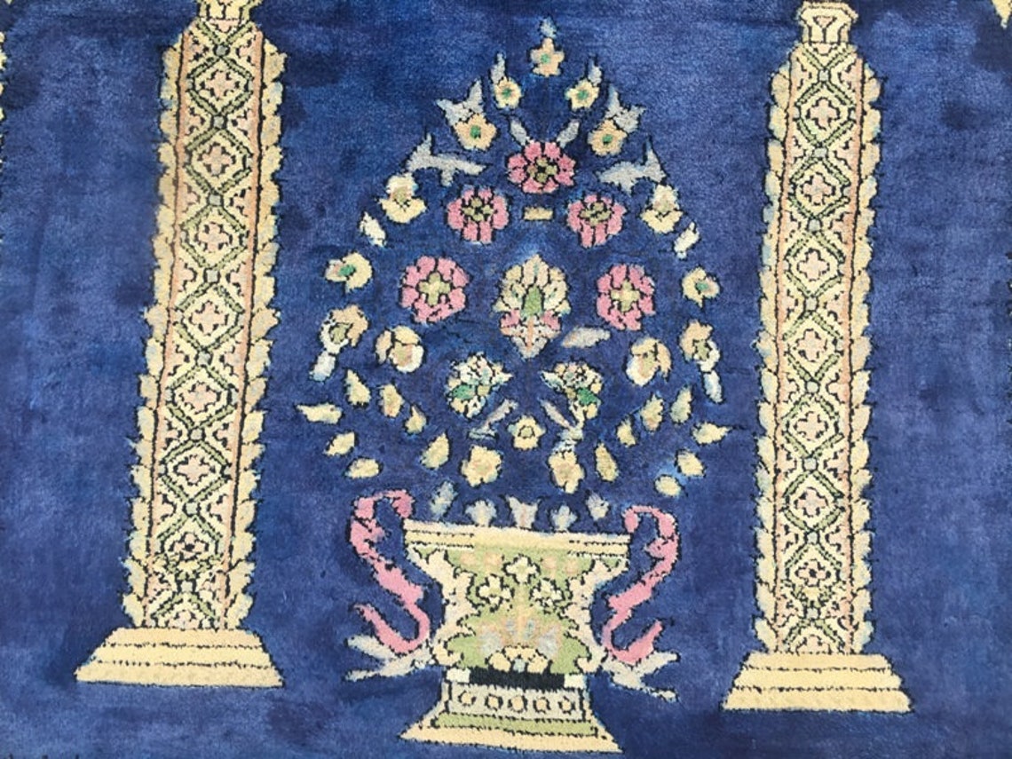 2X3 Vintage Turkish rug Silk Rug handwoven Kesray Rug Boho | Etsy