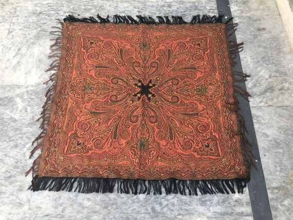 3x3 Vintage Paisley Shawl Woman Scarf Wool Shawl Fashion | Etsy