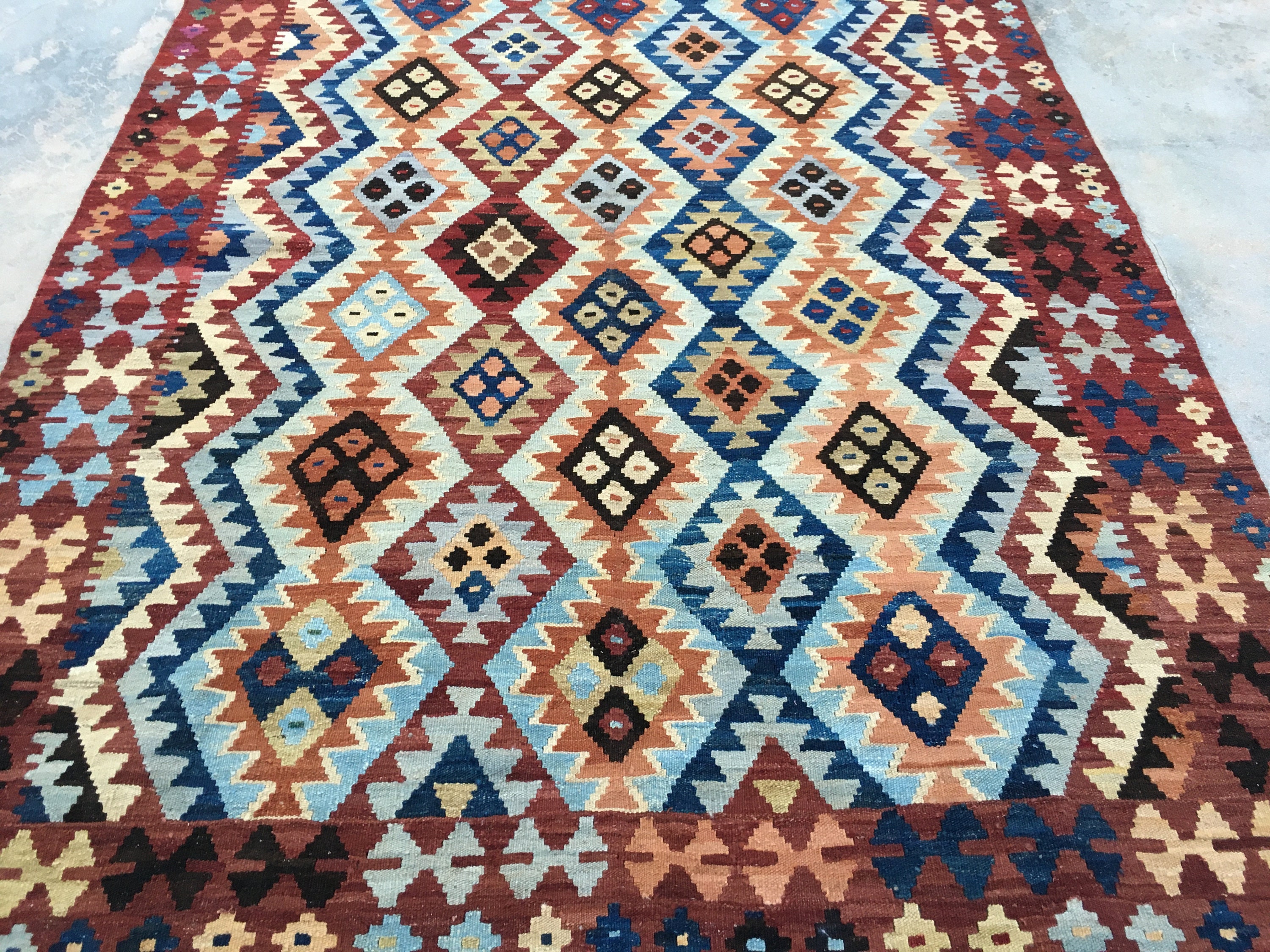 6x8 New Afghan kilim Handwoven kilim Afghan rug Contemporary | Etsy