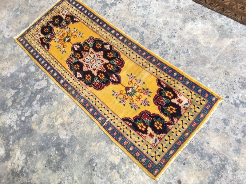 Floor Rug Antique Rug Handmade Rug Afghan Rug Floral Rug Door | Etsy