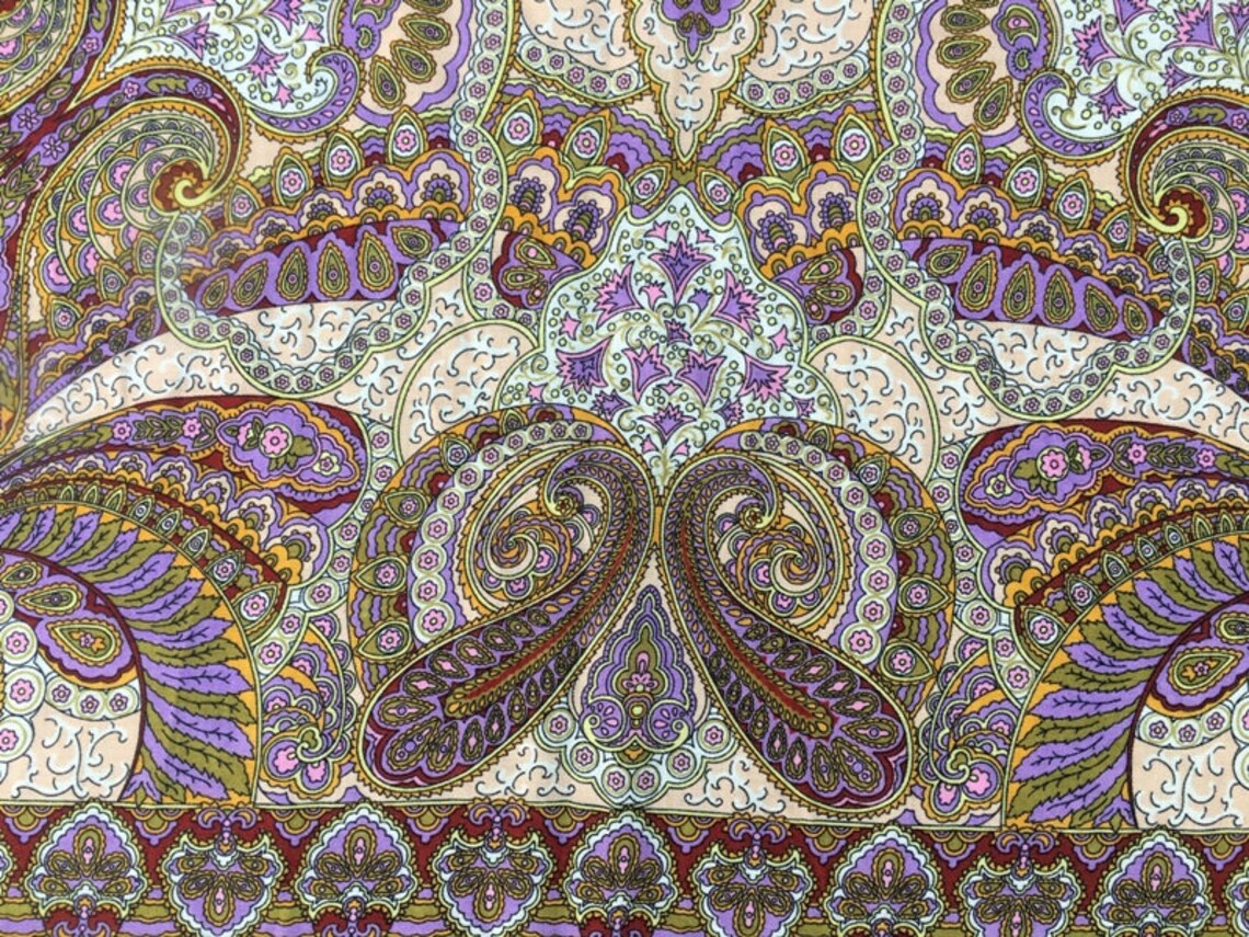 4x4 Vintage Paisley Scarf Woman Scarf Wool Shawl Fashion | Etsy