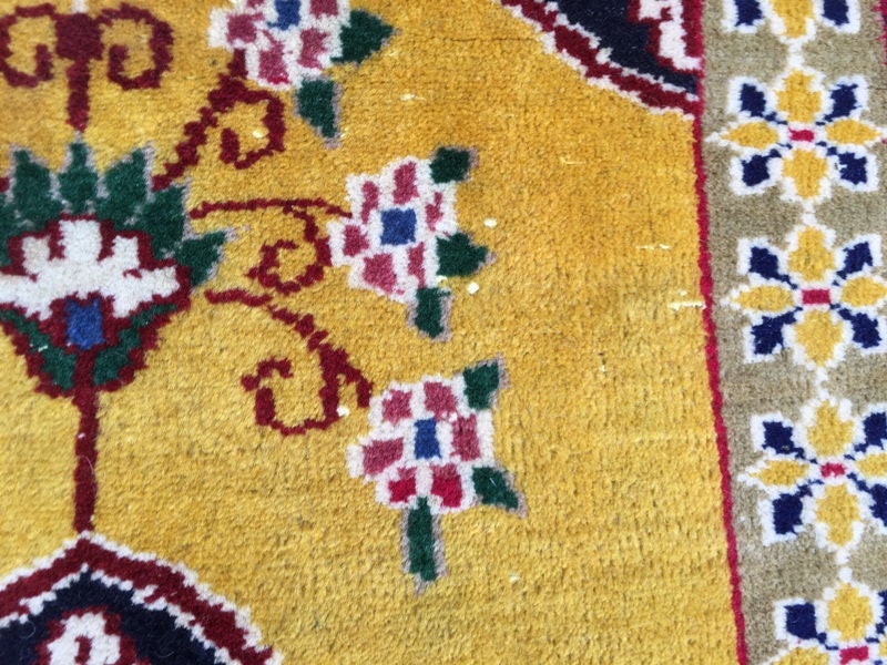 Floor Rug Antique Rug Handmade Rug Afghan Rug Floral Rug Door | Etsy