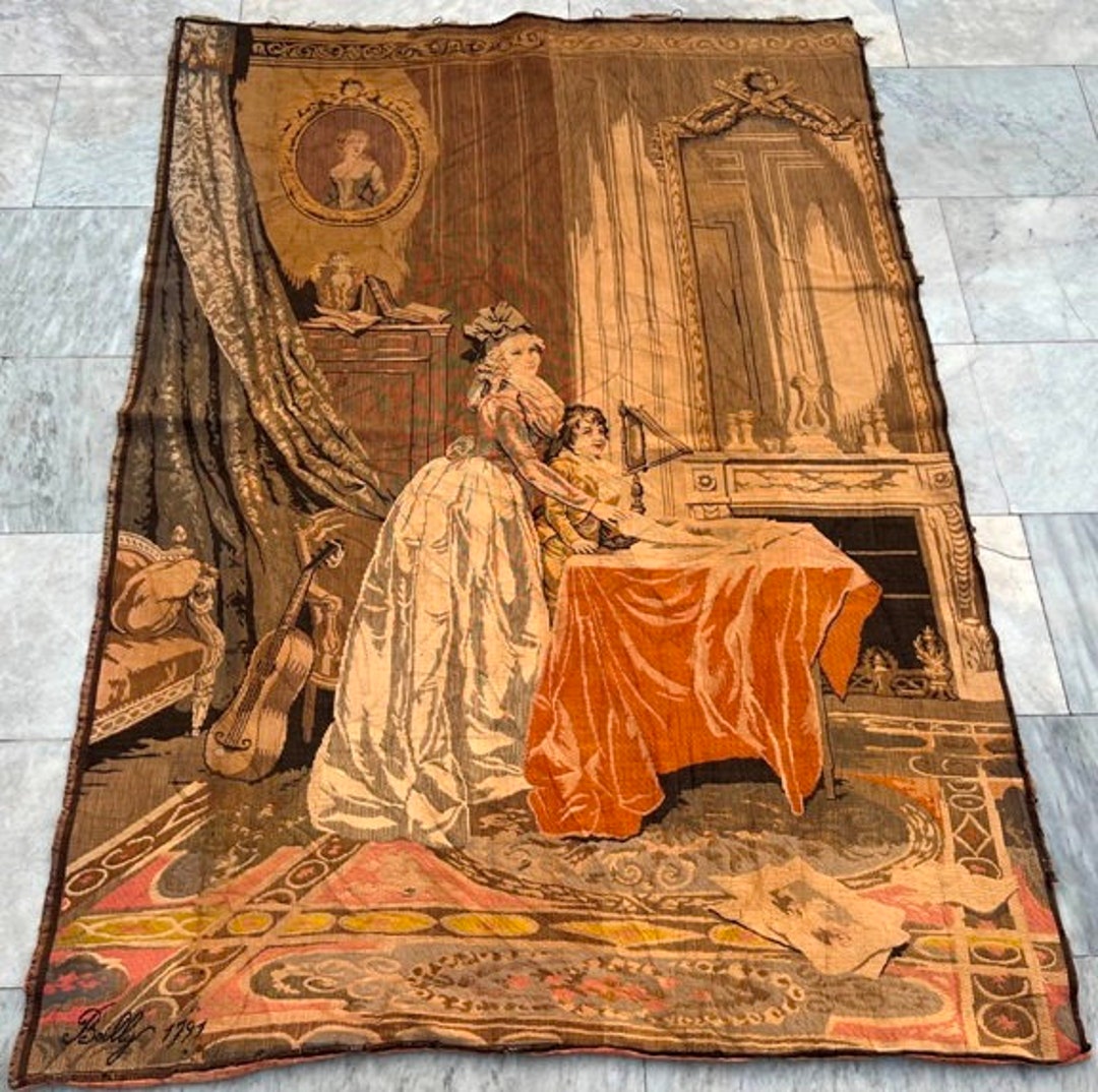 19th Antique Century French Tapestry Home Decor Traditional Wall ...